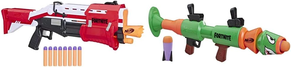 Nerf Fortnite TS Blaster — Pump Action Dart Blaster, 8 Official Nerf ...