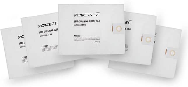 POWERTEC 75055 Self Cleaning CT 48 Replacement for Festool Filter Bags ...