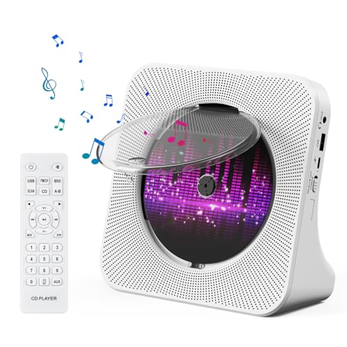 CD Player for Home with Dual Bluetooth Desktop CD Player with Speakers ...