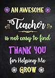 Amazon.com: Teacher Notebook: An Awesome Teacher Is ~ Journal or ...