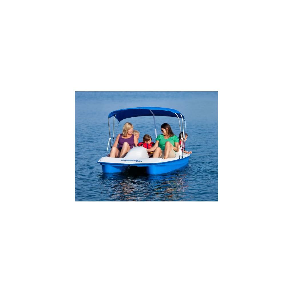 Sun Dolphin Water Wheeler Electric ASL 5 Person Pedal Boat with Canopy ...