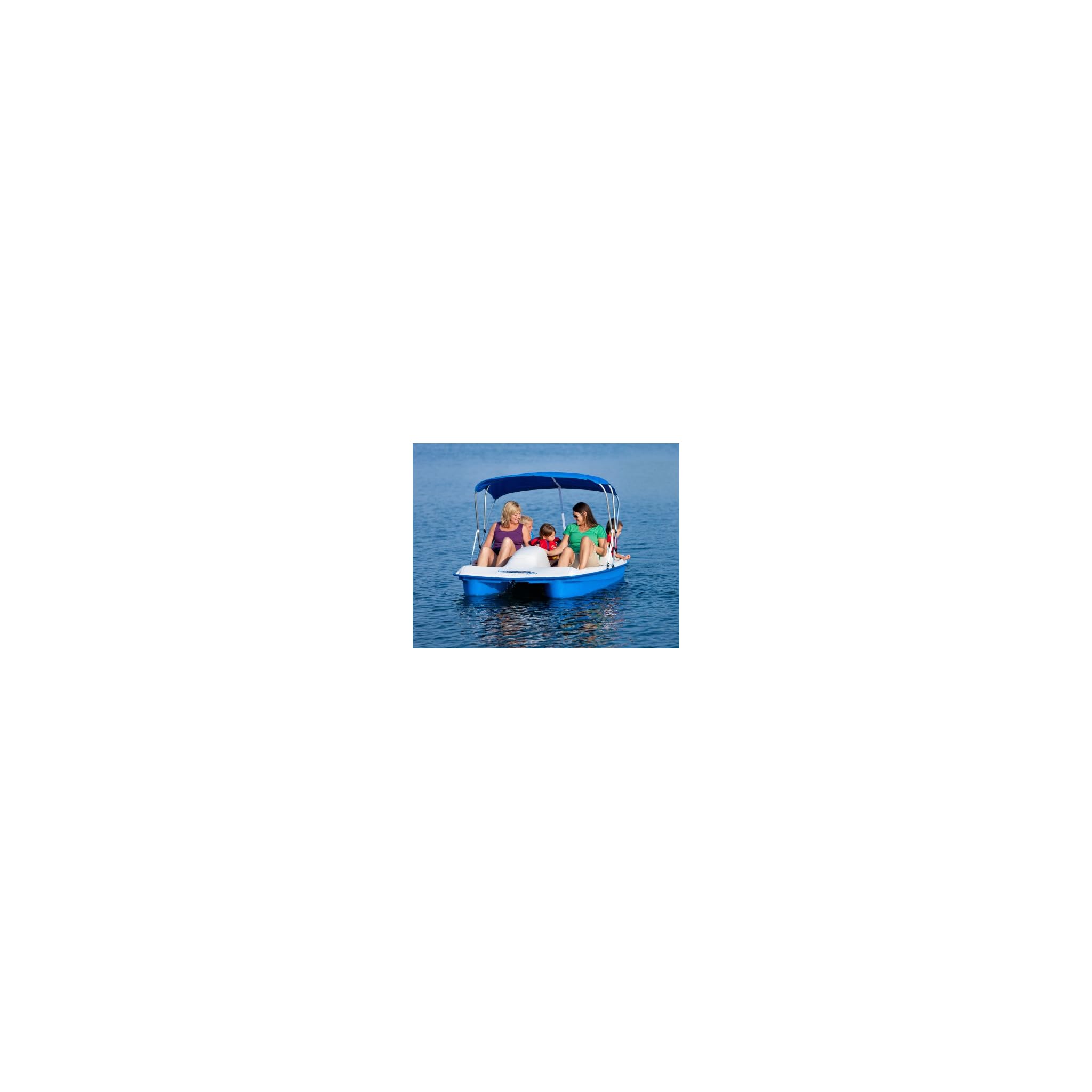 Sun Dolphin Water Wheeler Electric ASL 5 Person Pedal Boat with Canopy ...