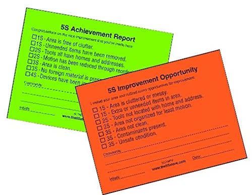 Amazon.com: The 5S Store Managment Walk Cards - Quality Control Sticky ...
