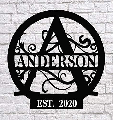 Amazon.com: Personalized Metal Monogram Sign EST. Wedding Gift. Family ...