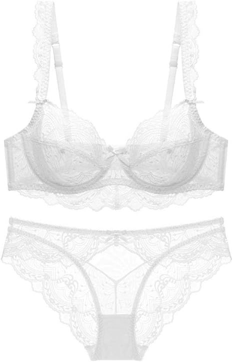 Sostén Conjunto De Ropa Interior De Encaje Transparente Ultrafino Conjunto Sujetador Sexy ...