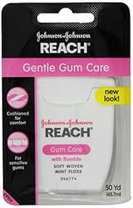 Amazon.com: Reach Gentle Gum Care Fluoride Mint Floss, 50 yd. (Pack of ...