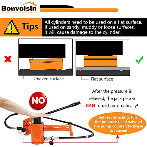 Industrial Hydraulic Tool Bonvoisin 20T 4" Hollow Hydraulic Cylinder ...