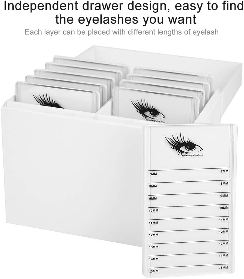 10 Layers Eyelash Extension Storage Box, False Eyelash Makeup Organizer ...