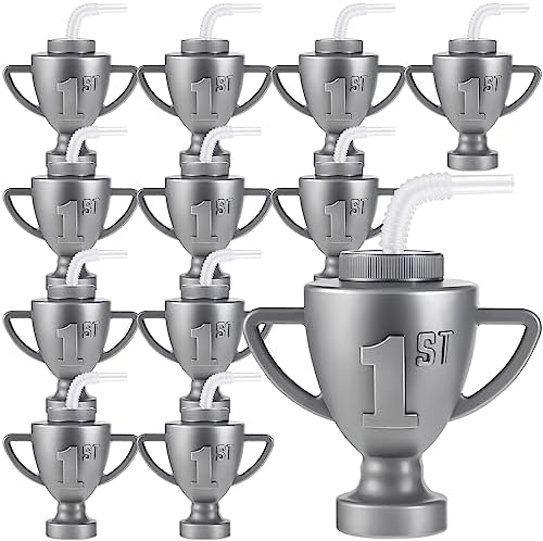 Amyhill Race Car Trophy Cups with Straws and Lids 12 Oz Plastic Race ...