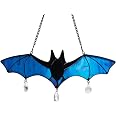 Amazon.com: WeDcpcin Bat Stained Glass Window Hanging Suncatcher (Blue ...