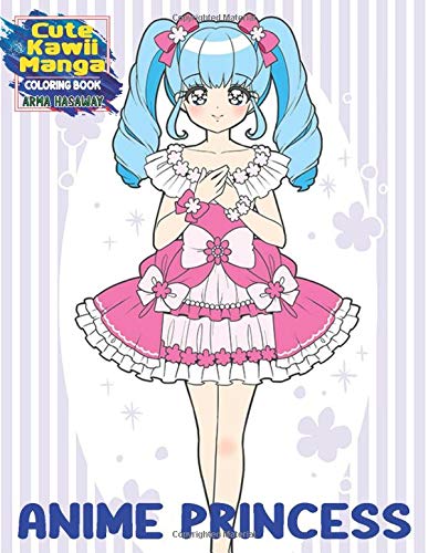 Buy Cute Kawii Manga Coloring Book: Anime Princess Coloring Book ...