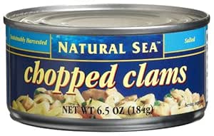 Amazon.com: Natural Sea Chopped Clams, 6-Ounce Tins (Pack of 6 ...