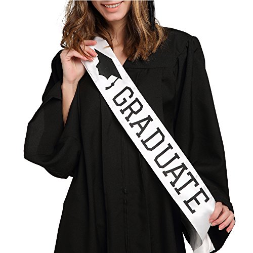 Graduate Sash - Graduation Sash - Graduation Party Supplies - White ...