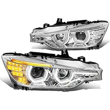 Amazon.com: DNA Motoring Chrome Housing HL-3D-F3013-CH LED DRL U-Halo ...