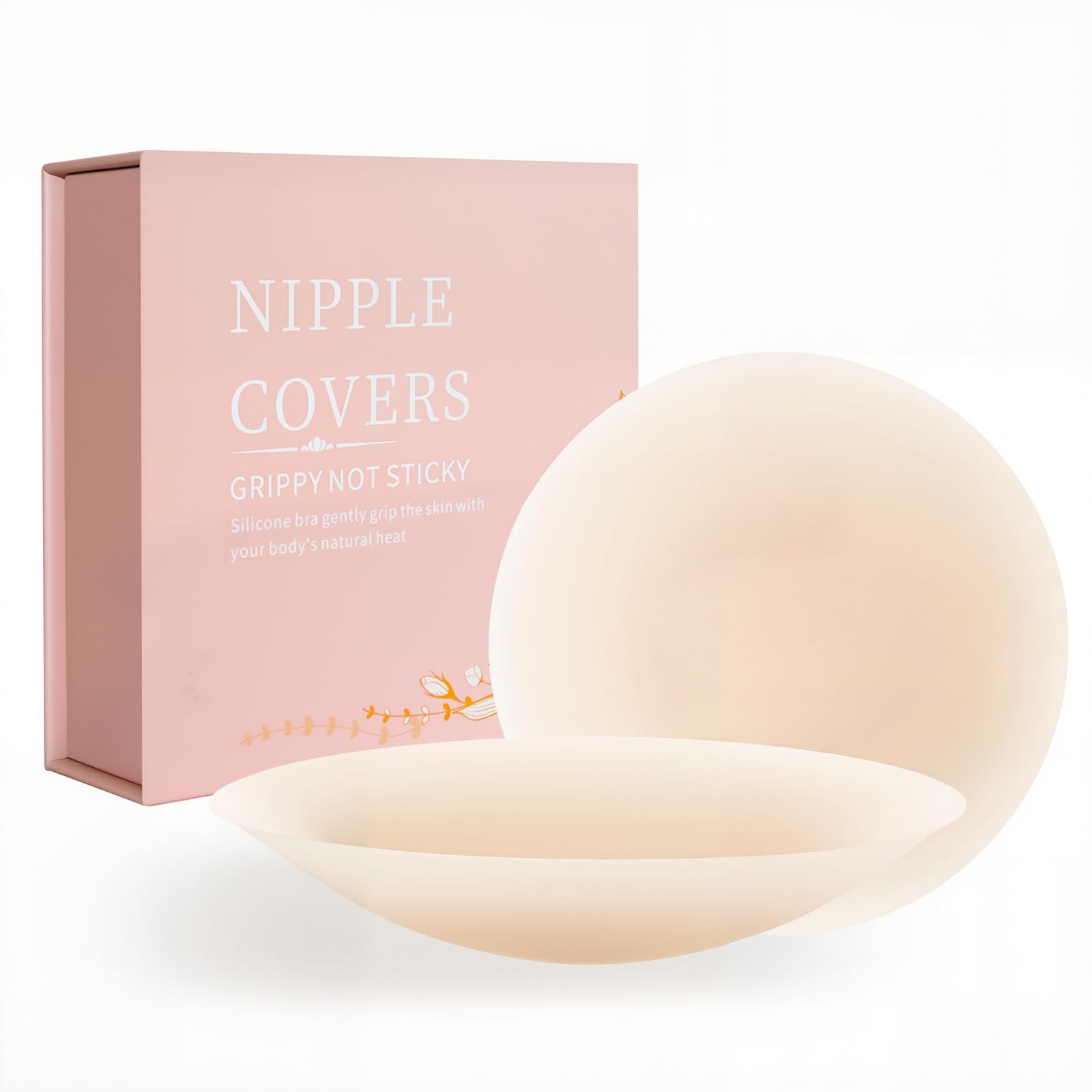 SUFUJIA Not Sticky Pasties Nipple Covers, Cakes Grippy Seamless Covers ...