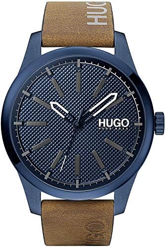 Hugo Boss Men's Blue Dial Brown Leather Watch - 1530145 price in UAE ...