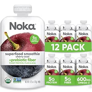 Amazon.com : Noka Superfood Fruit Smoothie Pouches, Healthy Snacks ...