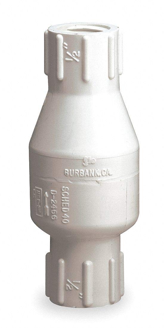 Spring Check Valve PVC 1-1/4 in.: Industrial Check Valves: Amazon.com ...