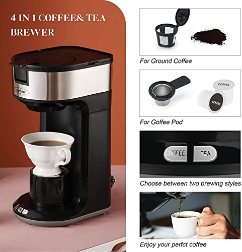 Coffee Maker, Single Serve Coffee Maker and Tea Brewing System for ...