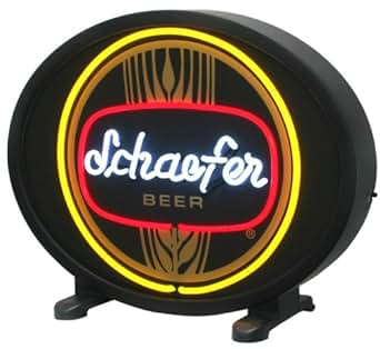 Schaefer Beer Neon Oval Sign Lamp Bar Pub Pabst - - Amazon.com
