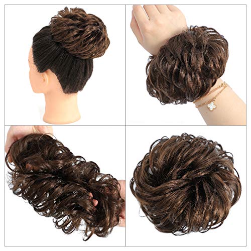 Alinyasha Messy Bun Hair Piece Messy Curly Hair Thick Updo Scrunchies ...