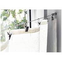 Amazon.com: Wire Cable Curtain Rod System with Clips : Home & Kitchen