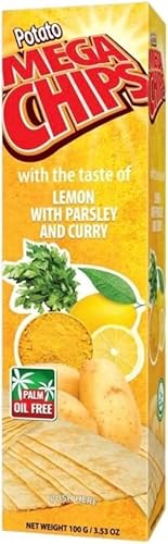 Mega Chips Natural Potato Chips With Lemon And Curry Flavor 50gm price ...