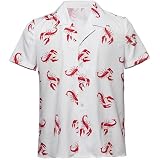 Amazon.com: Seinfeld Cosmo Kramer Lobster Button-Up White Shirt ...