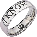 Star Wars "I Love You" / "I Know" Ring Set, Women's Size 7, Men's Size ...