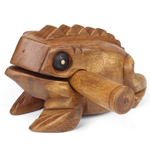 Medium Wooden Croaking Frog Güiro - Fair Trade Percussion Instrument ...