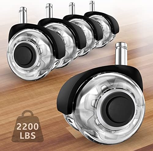 Office Chair Wheels Replacement-Heavy Duty Rubber Wheels for Office ...