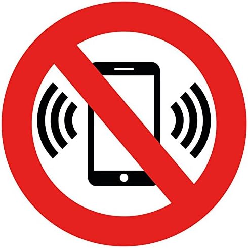 Warenfux24 10 Aufkleber Sticker Handy Verboten Handyverbot 9,5 cm Handy ...