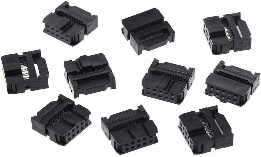 Sourcingmap FC-10P 2 x 5 Pin Dual Row Pitch, 2, 54 mm IDC Buchse ...