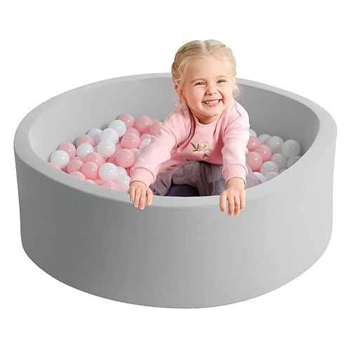 TRENDBOX Soft Memory Foam Ball Pit Sponge Indoor Round Ball Pit for ...
