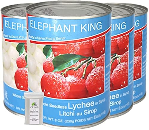 Elephant King, Whole Lychee Fruit (Litchi Fruit) in Syrup (Peeled ...