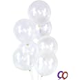 Amazon.com: Clear Latex Balloons 100 Pack 12 Inch Transparent Party ...