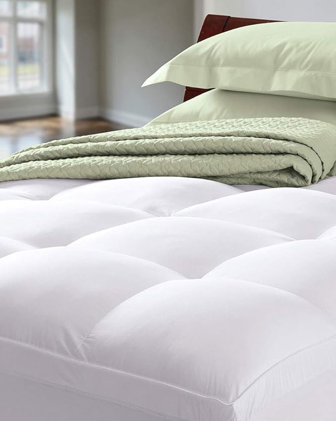 Amazon.com: Cuddledown Ultimate Synthetic Fill Mattress Topper, Queen ...