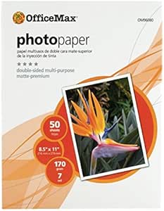 Amazon.com : OfficeMax 8.5" x 11" Premium Multi-Project Matte Paper ...