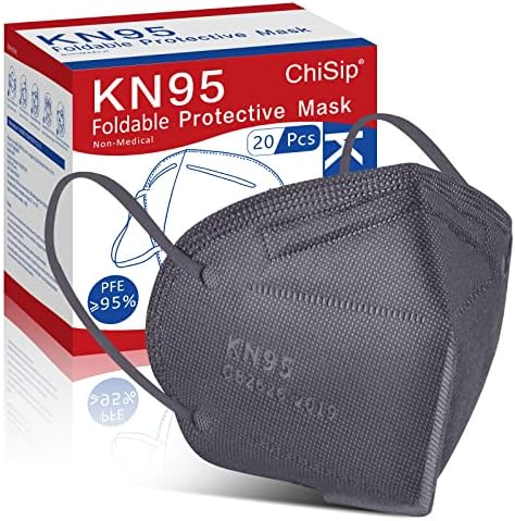 ChiSip KN95 Face Mask 20Pcs, 5 Layer Design Cup Dust Safety Masks ...