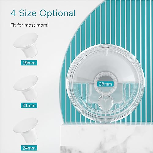 Paruu P10 Hands-Free Breast Pump Wearable, 338mmHg Strong Suction, Low Noise, 4 Modes & 9 Levels ...