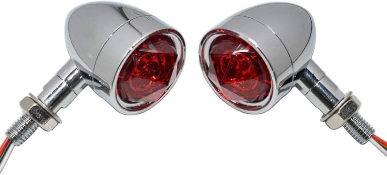 Amazon.com: Motorcycle Dual Flashing Colors LED Amber Red Turn Signal ...