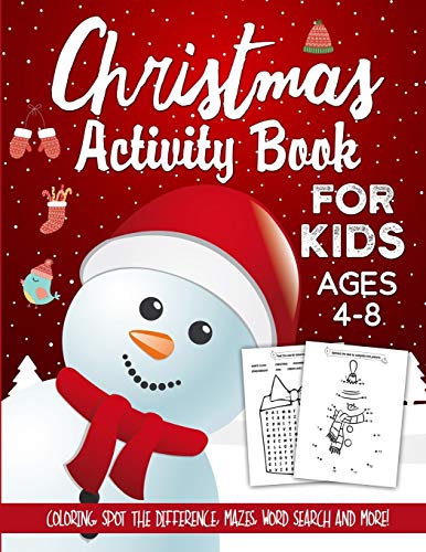 Christmas Activity Book For Kids Ages 4-8: The Ultimate Christmas Theme ...