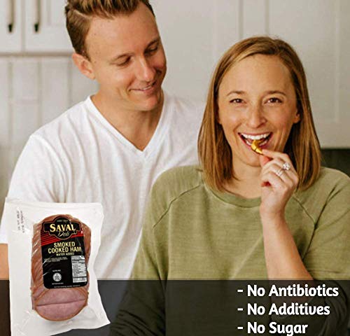 Saval Deli Sliced Smoked Ham - High Grade Gluten Free Meat - 2 Packs, 1 ...