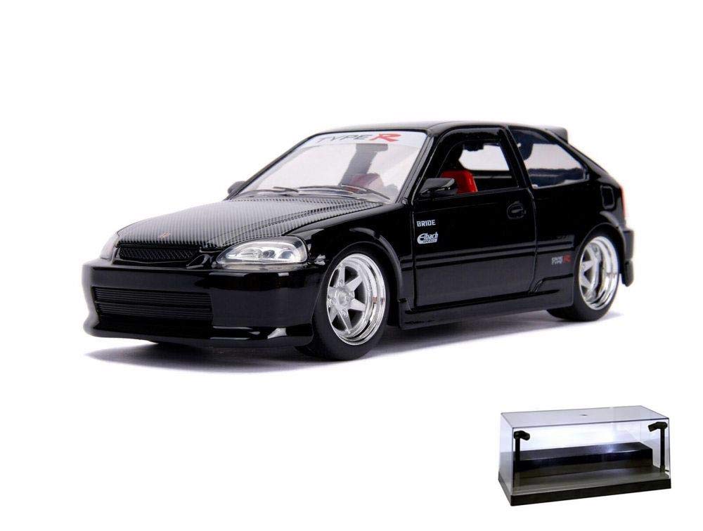 Buy Diecast Car w/LED Display Case - 1997 Honda Civic Type R, Black ...