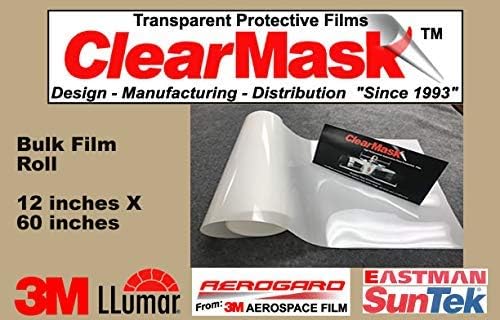ClearMask 12 X 60" Fabricated Paint Protection Film Roll (8 Mil Clear ...