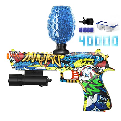 Splatter Ball Gun Automatic - Gel Ball Blaster Pistol, with 40K Water ...