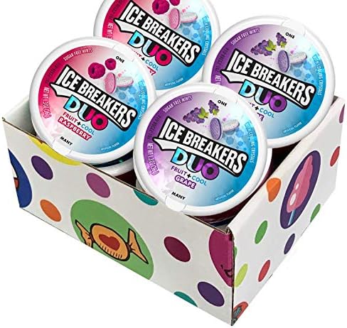 Ice Breakers Duo Raspberry & Grape Sugar Free Mints (Pack of 12) by ...