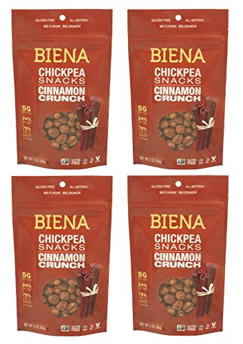 BIENA Non-GMO Roasted Chickpea Snacks, Honey Roasted, 5 Ounce (Pack of ...