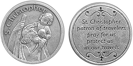Saint Christopher Pocket Token. St Christopher Charm. St Christopher ...