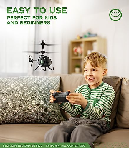 SYMA S100 Mini Helicopter, RC Helicopters with 3.5 Channel, Gyro Stabilizer, Altitude Hold, One ...